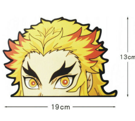 Demon Slayer - Rengoku Peeker Decal | Sweet Kitty, The Anime Store