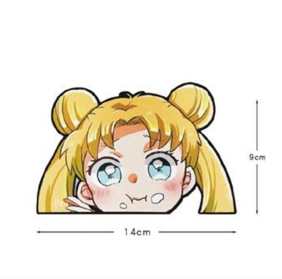 Sailor Moon - Usagi Eating Car Decal | Sweet Kitty, The Anime Store