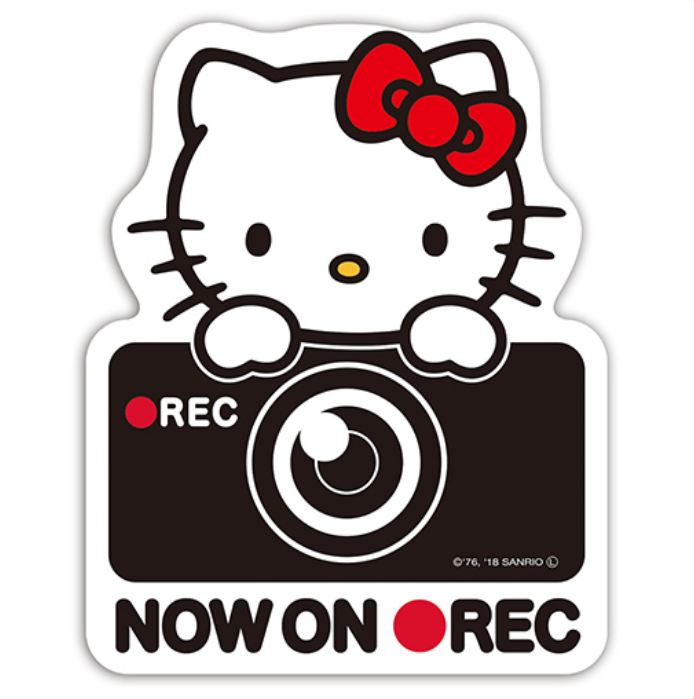 Hello Kitty - Now Recording Car Decal | Sweet Kitty, The Anime Store