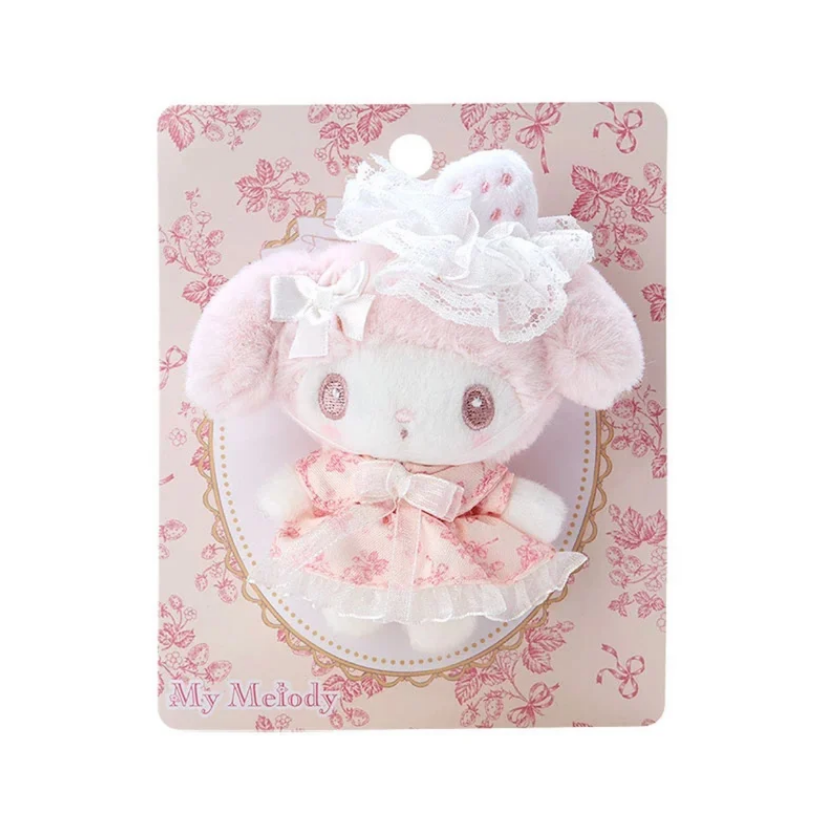 My Melody - White Strawberry Brooch | Sweet Kitty, The Anime Store