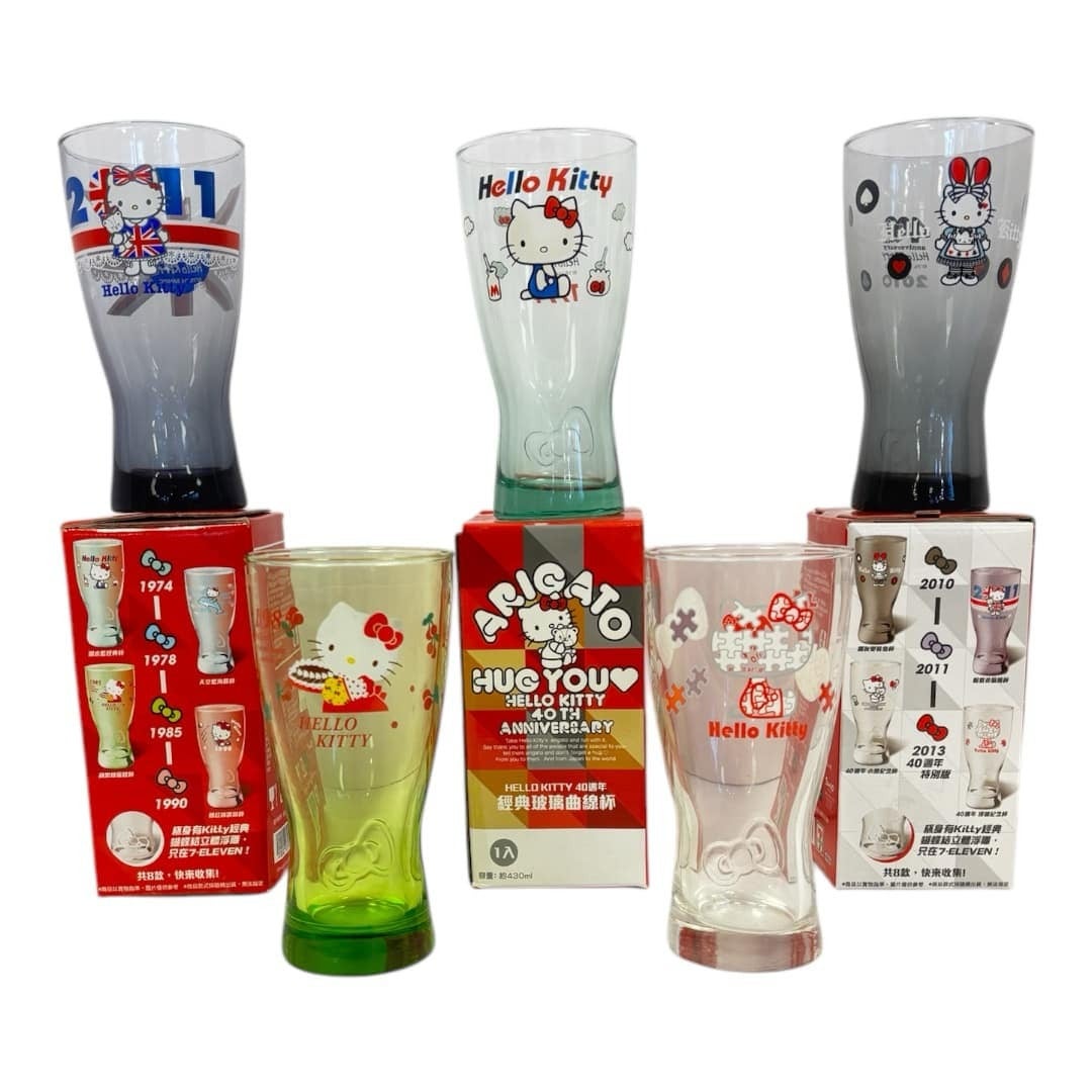 Hello Kitty - 40th Anniversary Glass Cups Assortment | Sweet Kitty, The ...